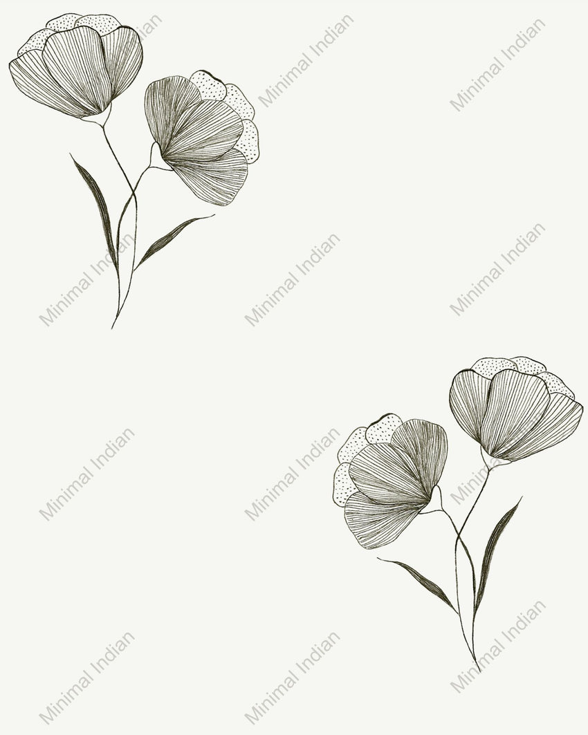 Poppy Wallpaper – minimal indian