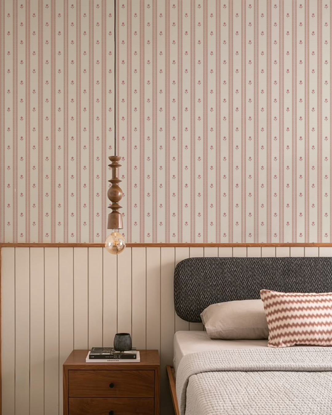 Roseline Wallpaper, Pink – minimal indian